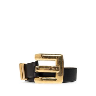 Balmain Anthem Lederg&uuml;rtel - - Accessories - Damen - Schwarzk - 80 CM