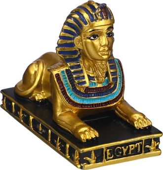 WINOMO Ägyptische Sphinx Figur Statue Sphinx von Giza Dekoration Vintage Antike Hause Büro Tisch Dekorationen Ornamente Schwarz Gold