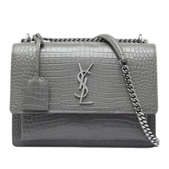 Saint Laurent Sac bandouli&egrave;re Sunset Pre-owned - Femme - Pre-owned - Gris - Taille: ONE Size