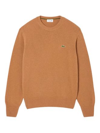 Lacoste pull &agrave; logo - Marron