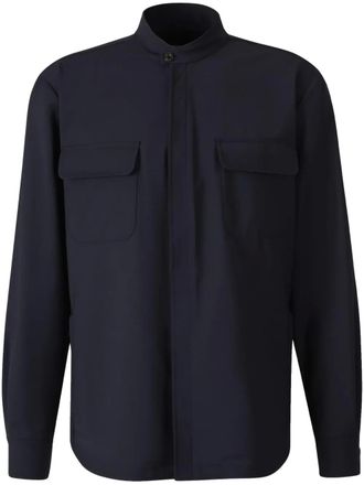 Boglioli chemise &agrave; col officier - Bleu