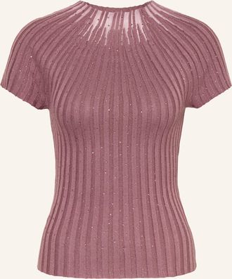 Guess Strickshirt Mit Schmucksteinen lila