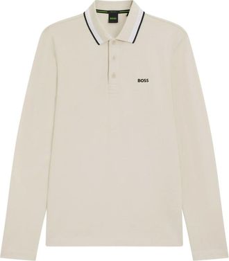 HUGO BOSS Homme, Tops, Blanc, Taille: XL Plisy Long Sleeve Polo