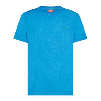 Sun 68 Homme, Tops, Bleu, Taille: M T-shirt en jersey de coton