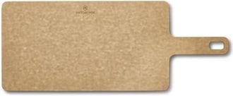 Victorinox by Swiss Army Schneidebrett mit Servier-Griff, Handy Serie Cutting Board, 35.6 x, 19 x, 0.5, Klingenschonend, Spülmaschinengeeignet, Braun