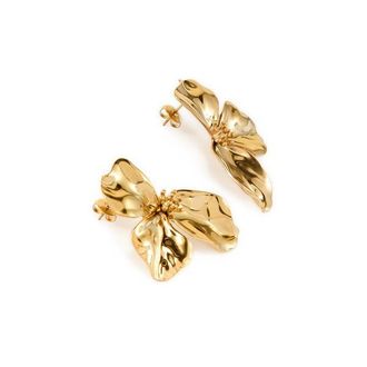 Au Printemps Paris Boucles doreille fleurs en acier