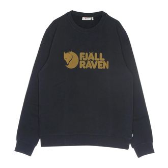 Fj&auml;llr&auml;ven Logo Crewneck Sweatshirt Dunkelblau - - Sweatshirts & Hoodies - Herren - Blau - S