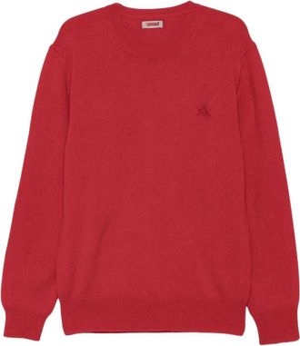 Baracuta Shetland Crewneck - Homme - Pulls - Rouge - Taille: S