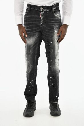 Dsquared2 ICON Acid Wash Effect Dark Wash Jeans Gr&ouml;&szlig;e 56