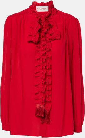 Valentino Schluppenbluse aus Crêpe de Chine aus Seide