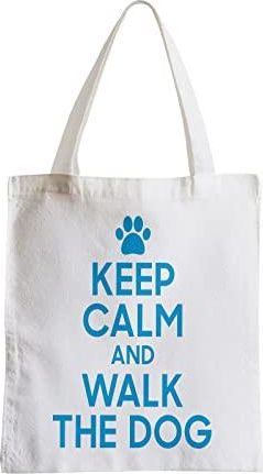 Fabulous Grand Sac Shopping Plage Etudiant Keep Calm and Walk the Dog Parodie Chien Animaux