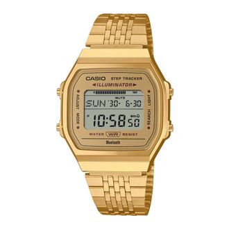 Casio unisex, Accessoires, Jaune, Taille: ONE Size Montre Bluetooth Vintage