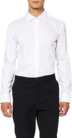 Seidensticker Chemise business Seidensticker pour homme - Coupe extra slim - Infroissable - Col Kent - Manches longues - 100 % coton