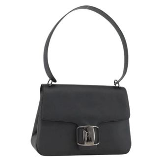 Ferragamo Sac bandouli&egrave;re en cuir PVC Pre-owned - Femme - Pre-owned - Noir - Taille: ONE Size