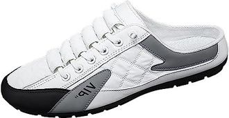 Generic Mules Homme Cuir Patchwork Imperméable Mules et Sabots Homme Ete Legere Respirant Chausson Confort Slip on Été Basket Ouverte de Marche Chaussures Ort