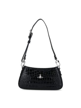 Vivienne Westwood Hobo Bags - Tasha Shoulder Bag In Black Calfskin - Gr. unisize - in Schwarz - f&uuml;r Damen