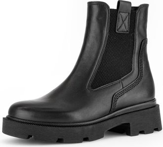 Gabor Damen Chelsea Boots, Frauen Stiefeletten,Wechselfu&szlig;bett,Moderate Mehrweite (G),halbstiefel,Kurzstiefel,schwarz (Flausch),41 EU / 7.5 UK