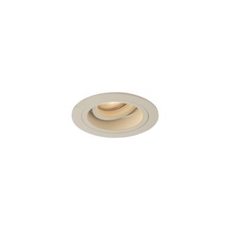 QAZQA Modern Moderner Einbaustrahler Beige GU10 50mm schwenk- und drehbar - Chuck I Wohnzimmer I Schlafzimmer - Aluminium Rund - LED geeignet GU10