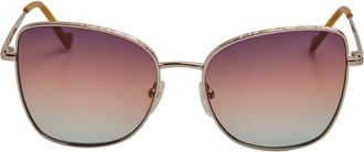Liu Jo Femme, Accessoires, Rose, Taille: ONE Size Square Metal Lunettes de soleil