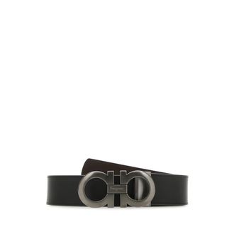 Ferragamo Double Gancini G&uuml;rtel - - Accessories - Herren - Schwarzk - 105 CM