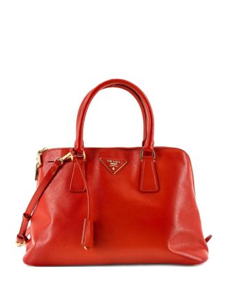 Prada Promenade Bag Vernice Saffiano Leather Medium satchel - Orange