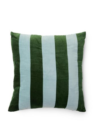 Essenza Dekokissen Nino Hellblau, 50x50 cm - 100% Baumwollsamt - Streifen