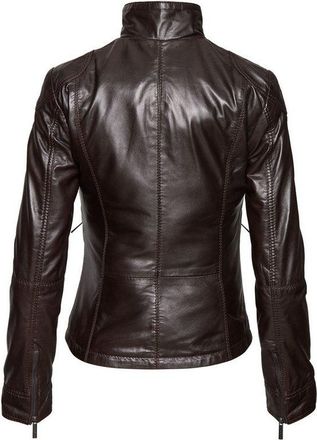 Bugatti Lederjacke (1-St) Taillierter Schnitt