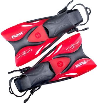 Aqualung Flame Kinderflosse Junior Flossen (Kirsch rot transparent, 27 - 32)