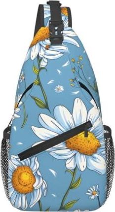 Generic Sacoche Port&eacute; &eacute;paule Joli motif marguerite Casual Sac De Poitrine Mode Sac DEpaule pour Femme &eacute;cole Voyage