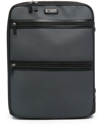 Corneliani Koffer mit Logo-Schild - Schwarz