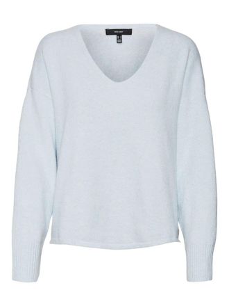 Vero Moda Vero Moda Womens VMDOFFY LS V-Neck Stripe Pullover GA Boo L/S Strickware, Skyway/Detail:W. Melange, S