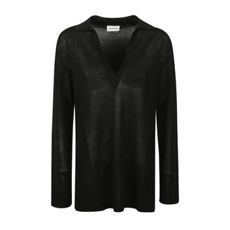 P.A.R.O.S.H. Babygirl V-Ausschnitt Pullover - - Knitwear - Damen - Schwarzk - XS