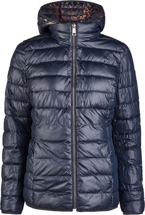 Lebek Femme, Vestes, Bleu, Taille: 40 FR Abstract Print Padded Jacket