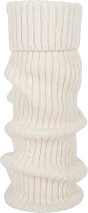 styleBREAKER Manchettes de jambe pour femmes &agrave; haute teneur en laine, manchettes tricot&eacute;es extra longues hiver, unies, souples et chaudes 08030015, couleur:Cr&egrave;me