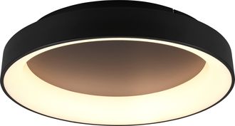 Trio Leuchten LED Deckenleuchte Girona 671290132, Metall Schwarz matt, Acryl, inklusiv 48 Watt LED, Dimmer, Memory Funktion, Nachtlicht, Fernbedienung