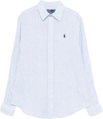 Polo Ralph Lauren Femme, Blouses et Chemises, Bleu, Taille: 42 FR Linen Shirt