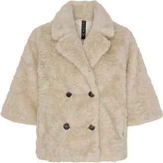 Notyz Notyz, Femme, Vestes, Beige, Taille: 44 FR Veste en fausse fourrure
