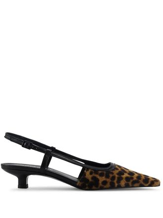 Notabene escarpins Elena 35 mm à imprimé léopard - Noir