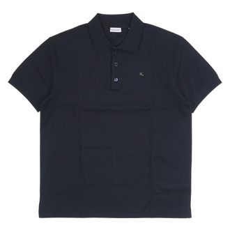 Burberry Homme, Tops, Bleu, Taille: S Polo en coton avec EKD en m&eacute;tal