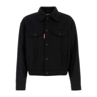 Dsquared2 Woll-Jeansjacke mit Blazers und Westen - - Jackets - Herren - Schwarzk - M