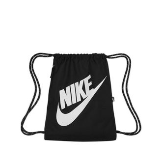 Nike Heritage Kordelzugtasche (Schwarz)