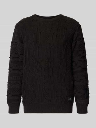 Carlo Colucci Regular Fit Strickpullover mit Strukturmuster