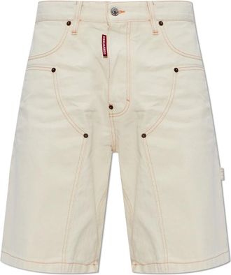Dsquared2 Homme, Shorts, Beige, Taille: M Cargo Denim Shorts