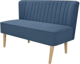 vidaXL Sofa Stoff 117x55,5x77 cm Blau Vidaxl