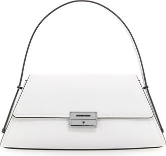 Michael Kors Women MD Conv Shldr Hand Bag, Optic White