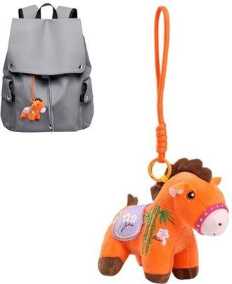 Generic Porte-cl&eacute;s cheval pour femme, jolie d&eacute;coration en peluche, breloque cheval 2026, pour sac &agrave; dos, petit ami, fille, femme, voiture, Saint-Valentin, No&euml;