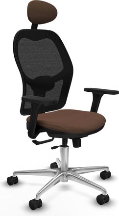 Piqueras y Crespo Ergonomischer Stuhl mit Lendenwirbelst&uuml;tze mit 3D-Armlehnen und festem Kopfteil, ausgestattet mit Syncro/Traslack und eingespritztem Schaum. Mit Rolle