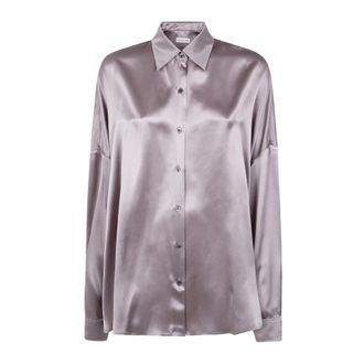 Dries Van Noten Seidenhemd mit Knopfleiste - - Blouses & Shirts - Damen - Grau - S