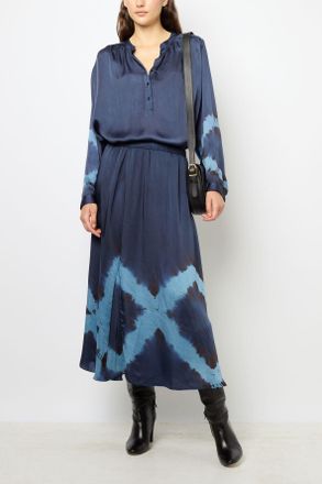 Gerard Darel Jupe midi tie and dye - CATRIONA - Encre