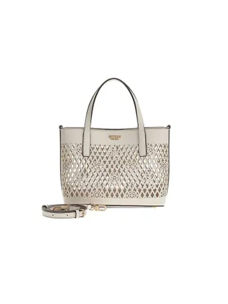 Guess Womens Tote Bag Off White Polyurethane - Tote-Bags